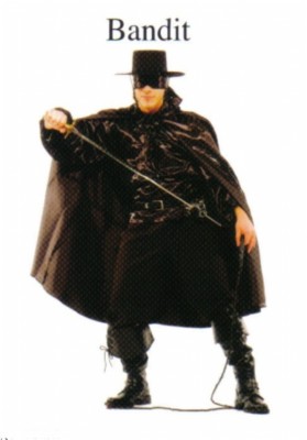 Zorro Bandit Fancy dress hire