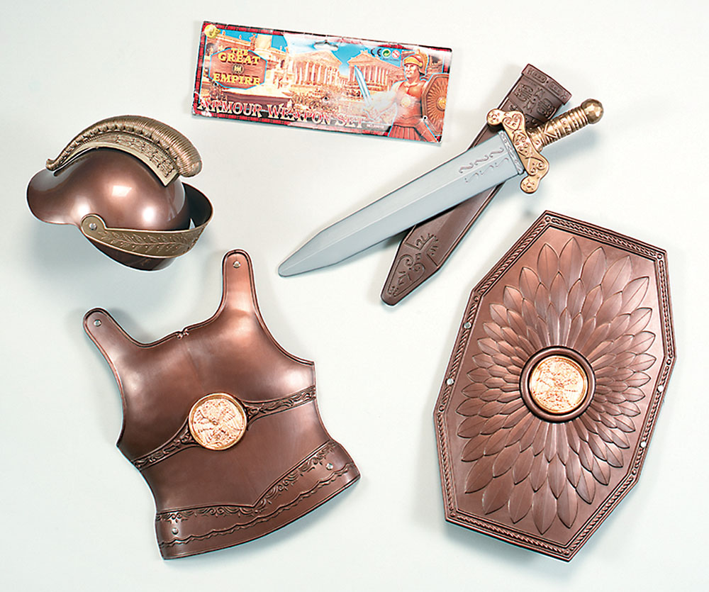 Roman Armour Set Childs Kids Gladiator Roman Soldier Accessory Kit