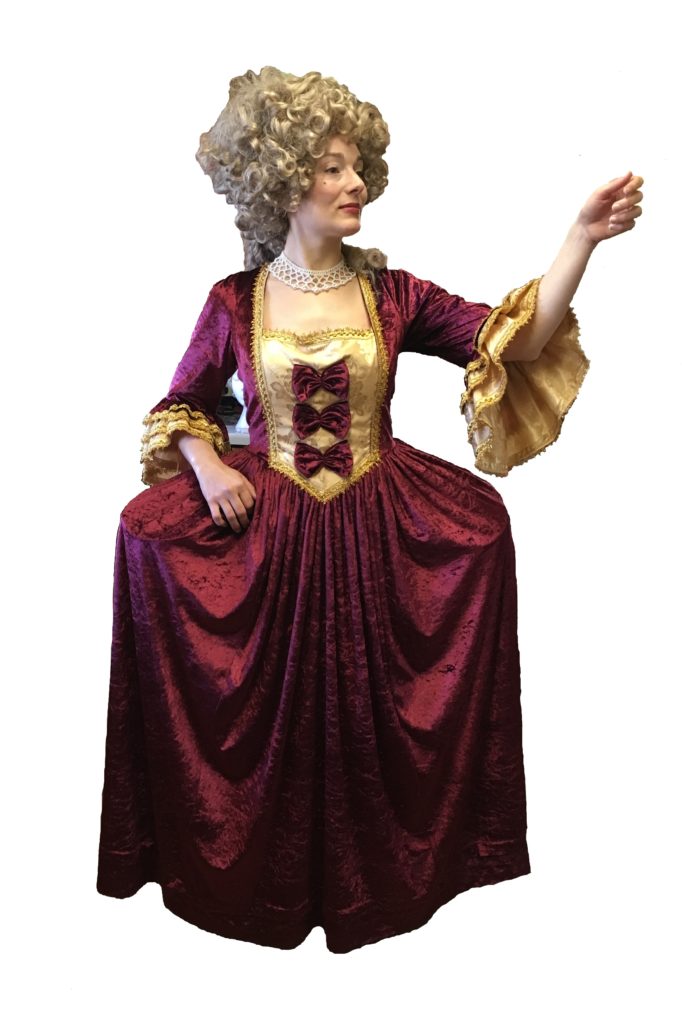 Burgundy and Gold Georgian Dress Ball Gown 16-18