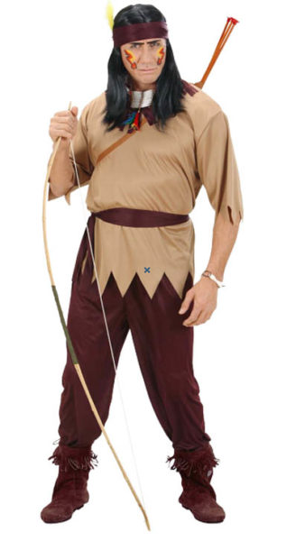 Mans Indian Costume, Native American Warrior Brave