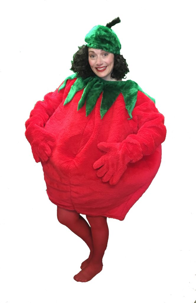 Adult Tomato Costume Fruit Vegetable Fancy Dress