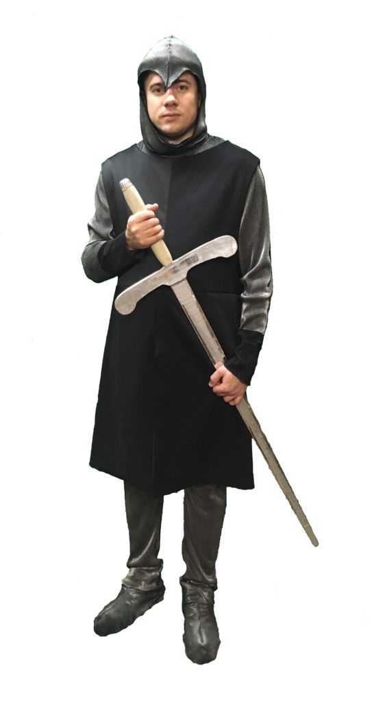 Black Knight Costume Knights of the Round Table Fancy Dress
