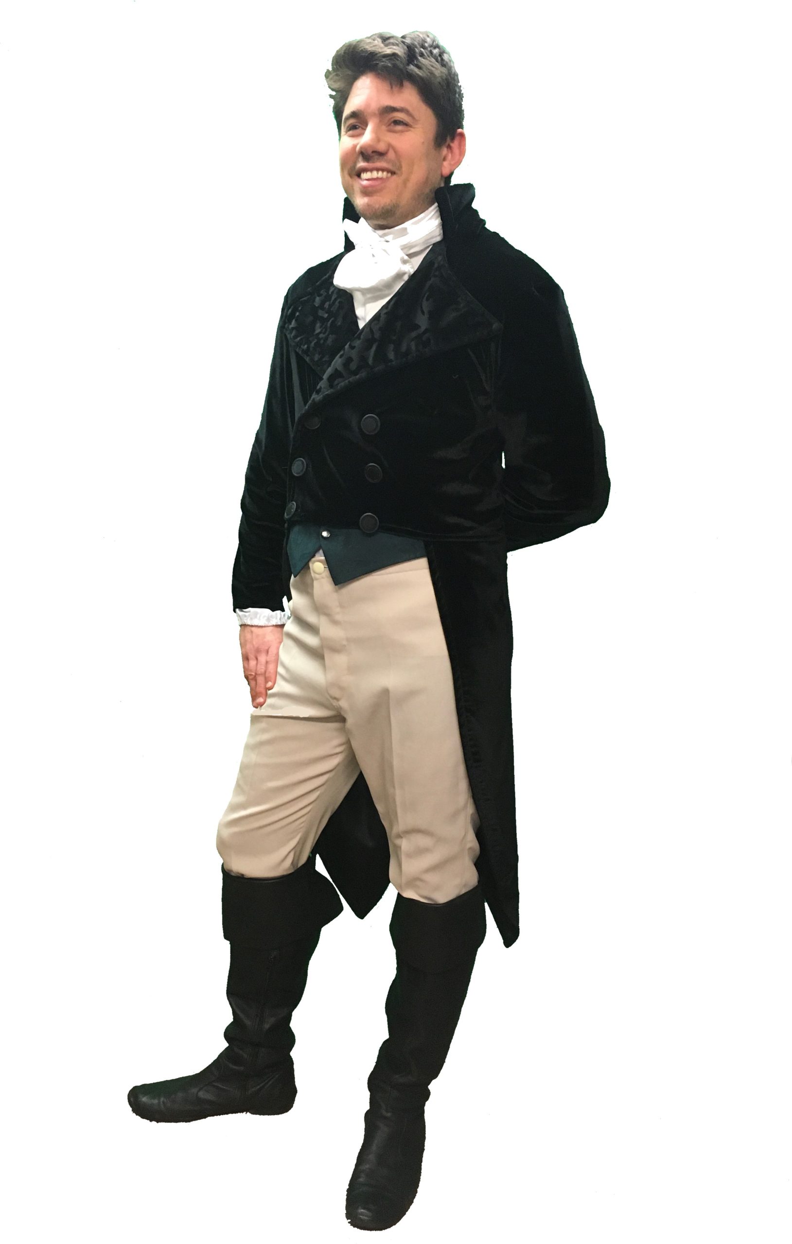 Mens Regency Costume Black Bridgerton Mans Costume Large