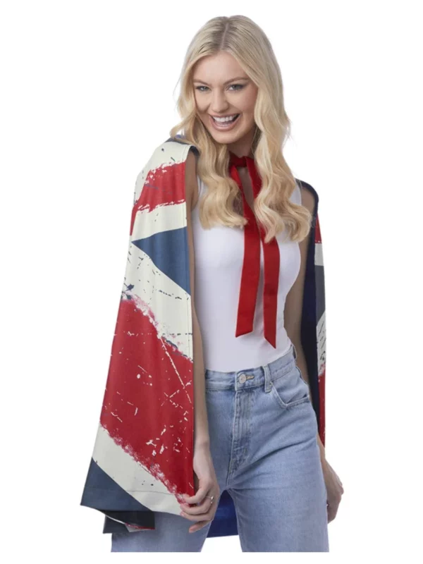 Union Jack Cape British Flag Cape Red, White and Blue