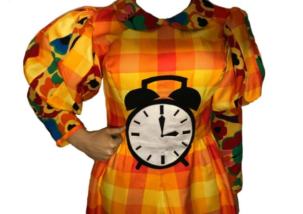 Pantomime Dame Jumpsuit Clock Panto Dame Outfit